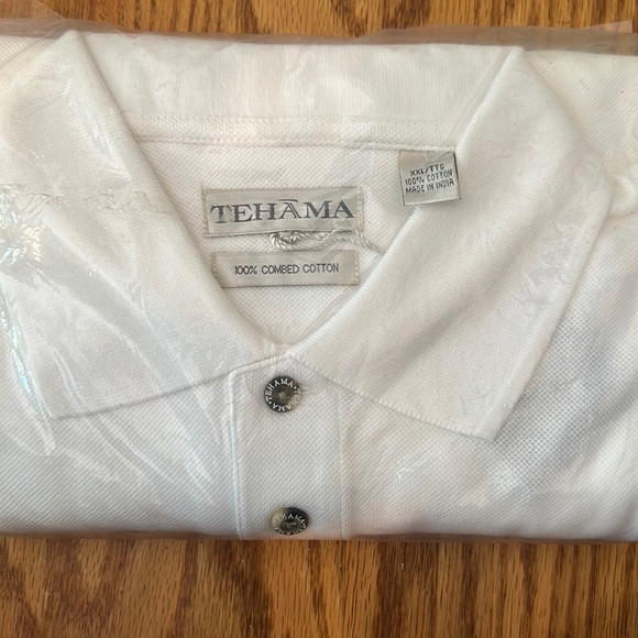TEHAMA | Shirts | Mens Tehama White Polo Ford Logo | Poshmark